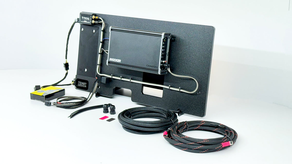 Kicker Dual 12-inch Subwoofer Enclosure with Loaded Amplifier Rack for ...