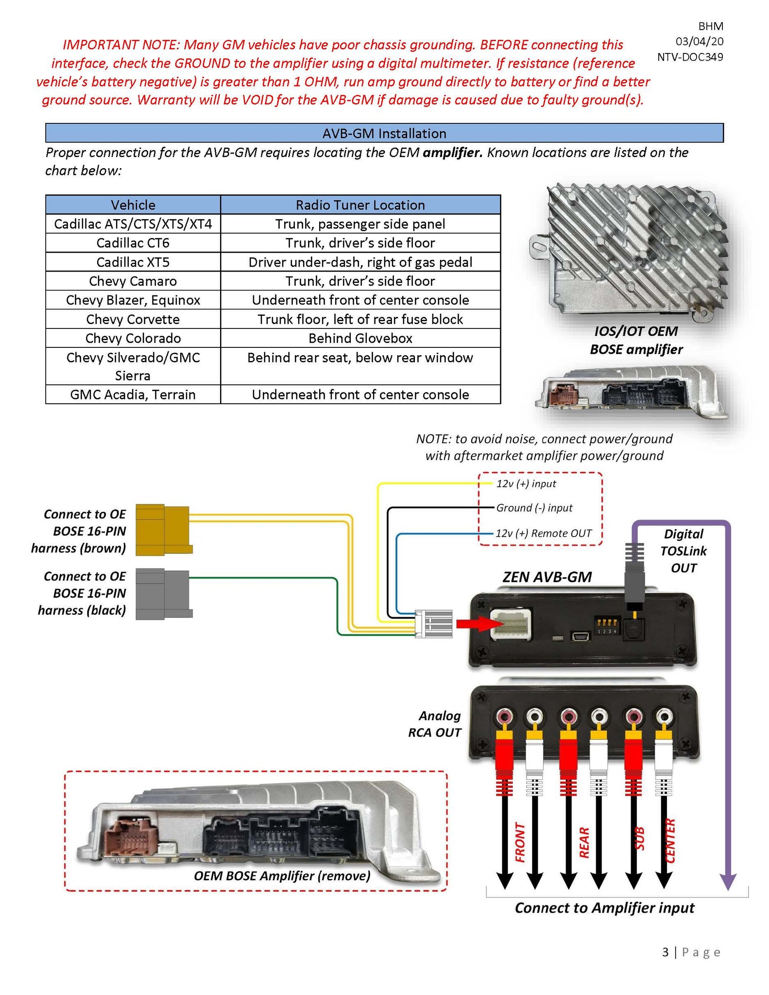 2019-2026 GM with Bose Interface - Nav-TV ZEN AVB-GM – Sounds Good Stereo